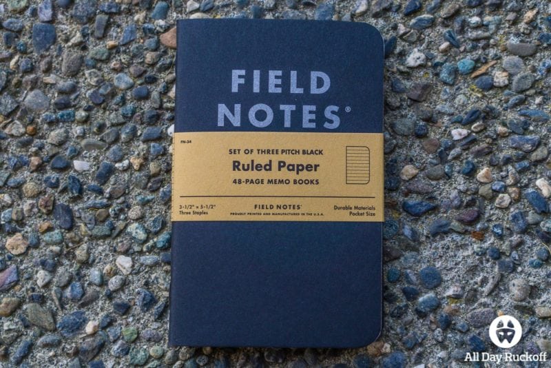 Field Notes Pitch Black Ruled (3 Pack) - All Day Ruckoff