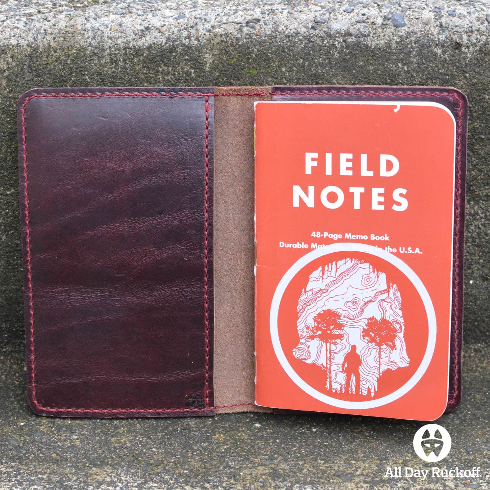 Leather Field Notes Cover - All Day Ruckoff