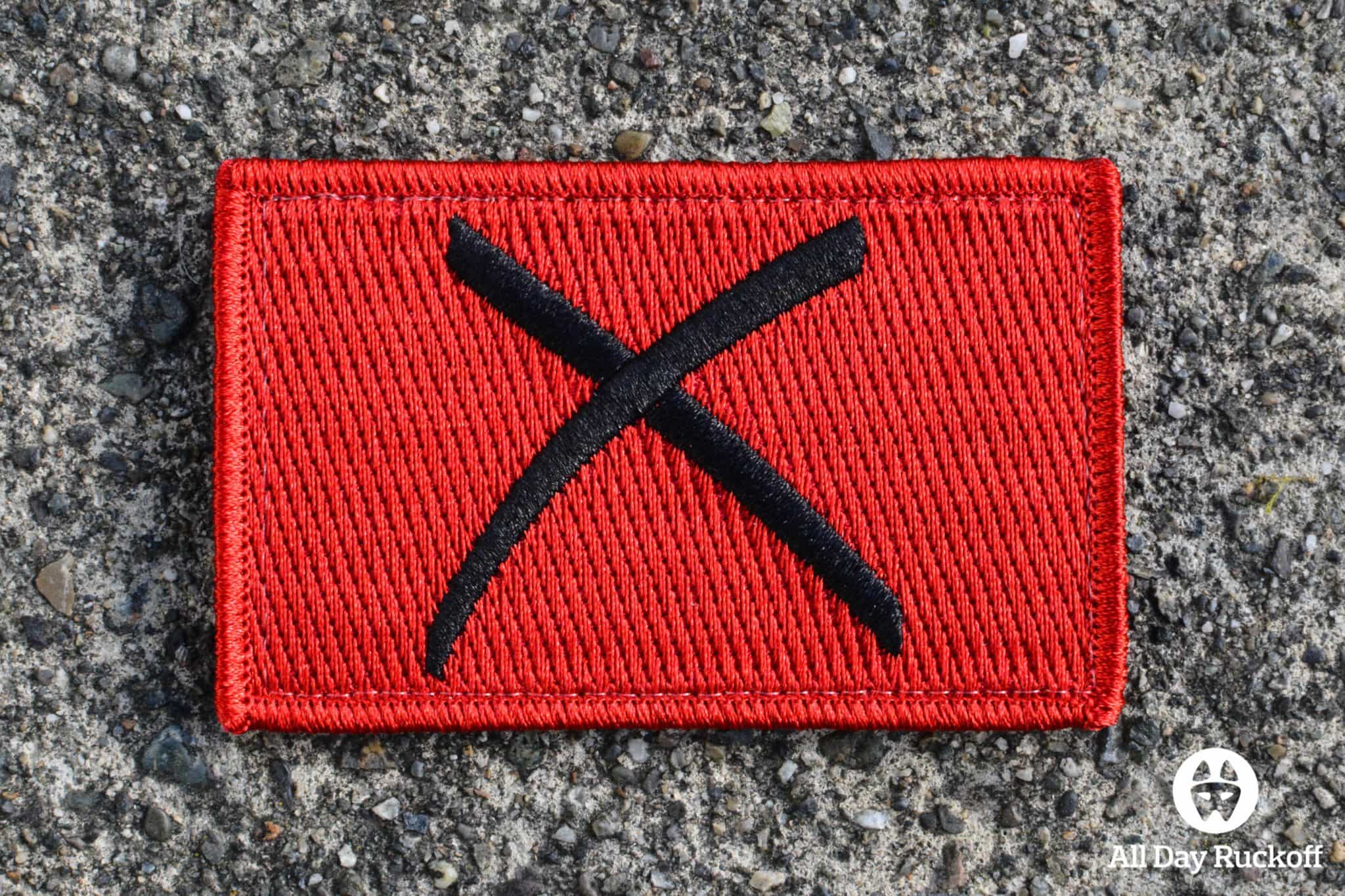 Rogue Dynamics Red X Patch - All Day Ruckoff