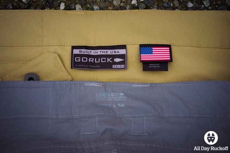 GORUCK Simple Pants (Original vs Current) Comparison - All Day Ruckoff