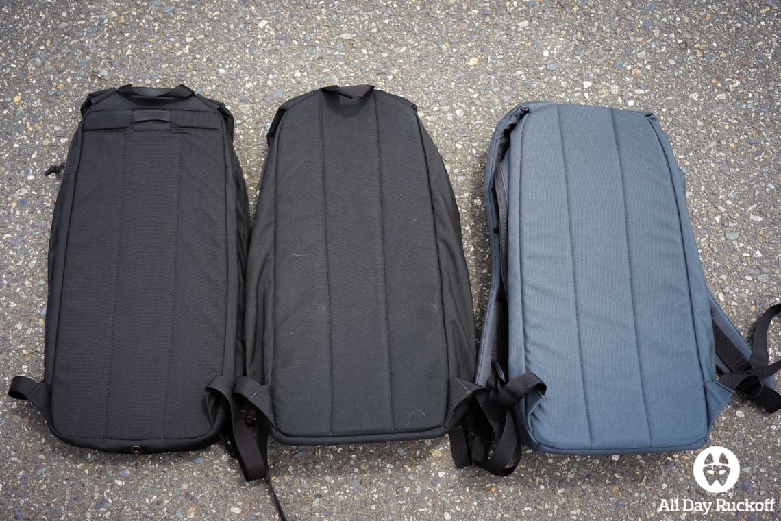 GORUCK Bullet Ruck 10L Comparison Version 1 vs 2 vs 3 - All Day Ruckoff