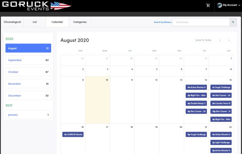 New GORUCK Events Website Launched - All Day Ruckoff