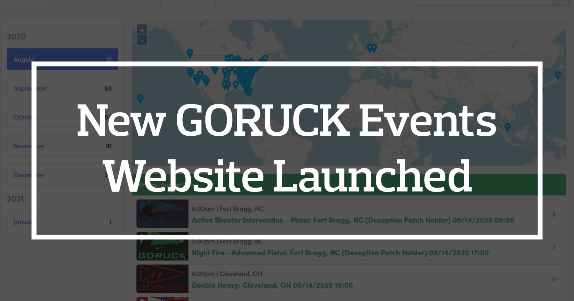 New GORUCK Events Website Launched - All Day Ruckoff